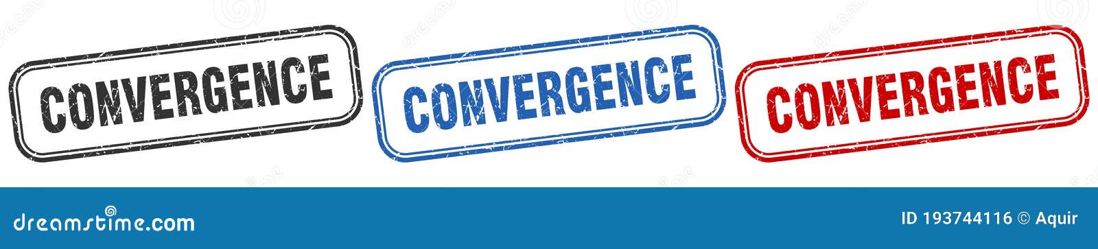 Convergence Square Isolated Sign Set. Convergence Stamp Stock Vector ...