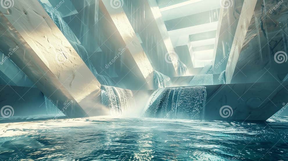 A Convergence of Square and Triangular Waterfalls Creating a ...