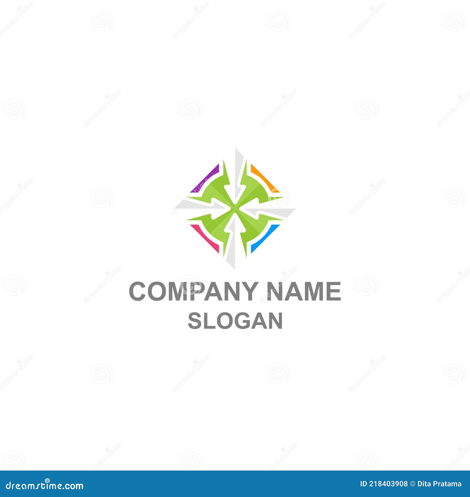 Convergent Arrow Logo, Abstract Colorful Mathematics Symbol in Unique ...