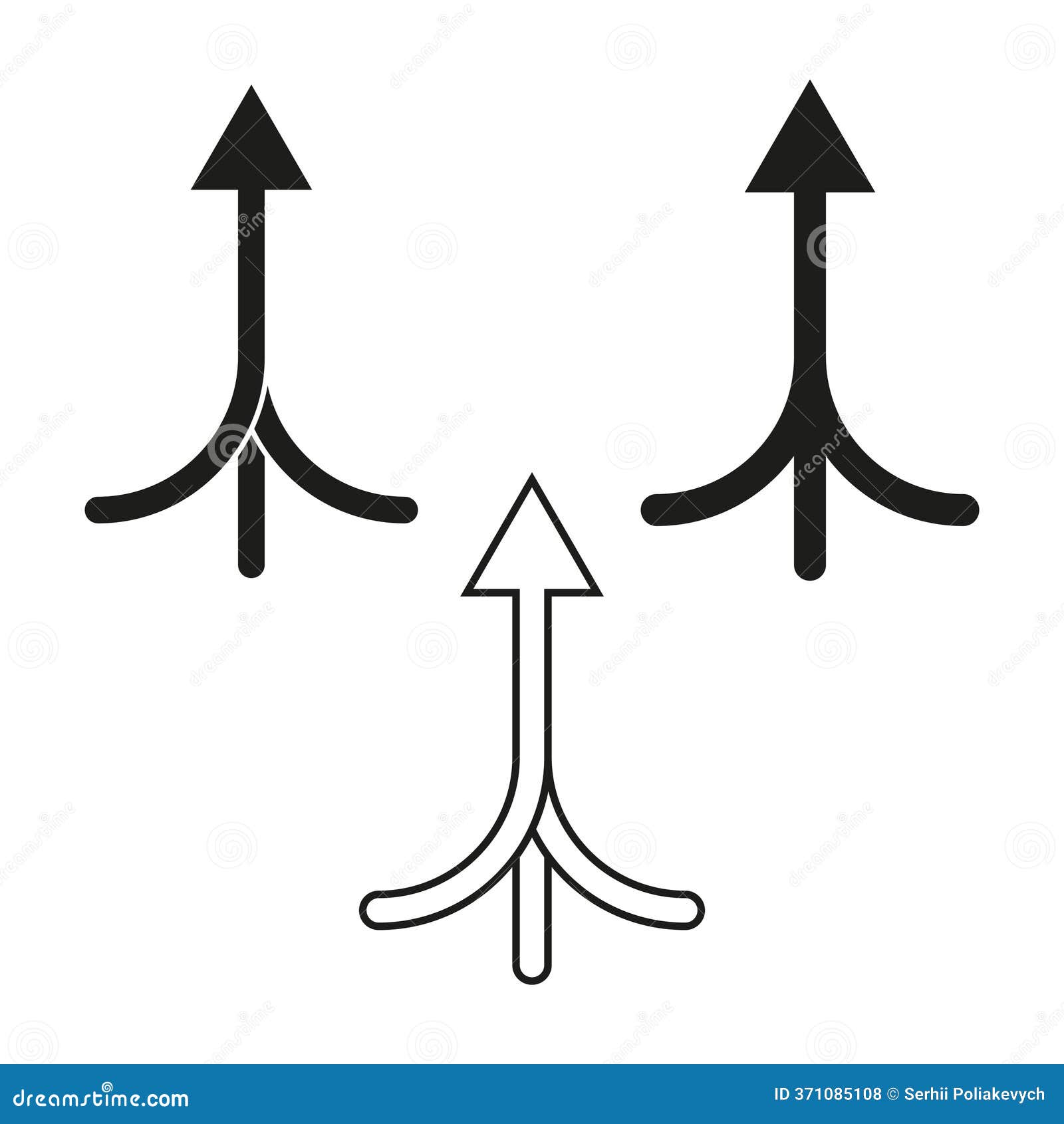 Converging Arrow Block Infographic Vector Illustration | CartoonDealer ...