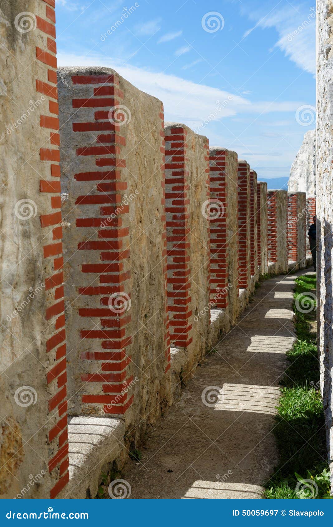 Converging Crenelations of Celje Medieval Castle in Slovenia Stock ...