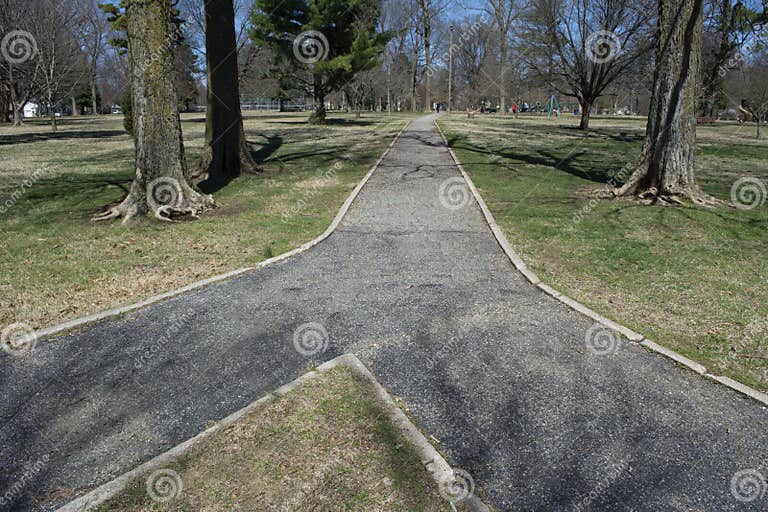 Fork in the Path or Converging Paths Stock Image - Image of ways, paths ...
