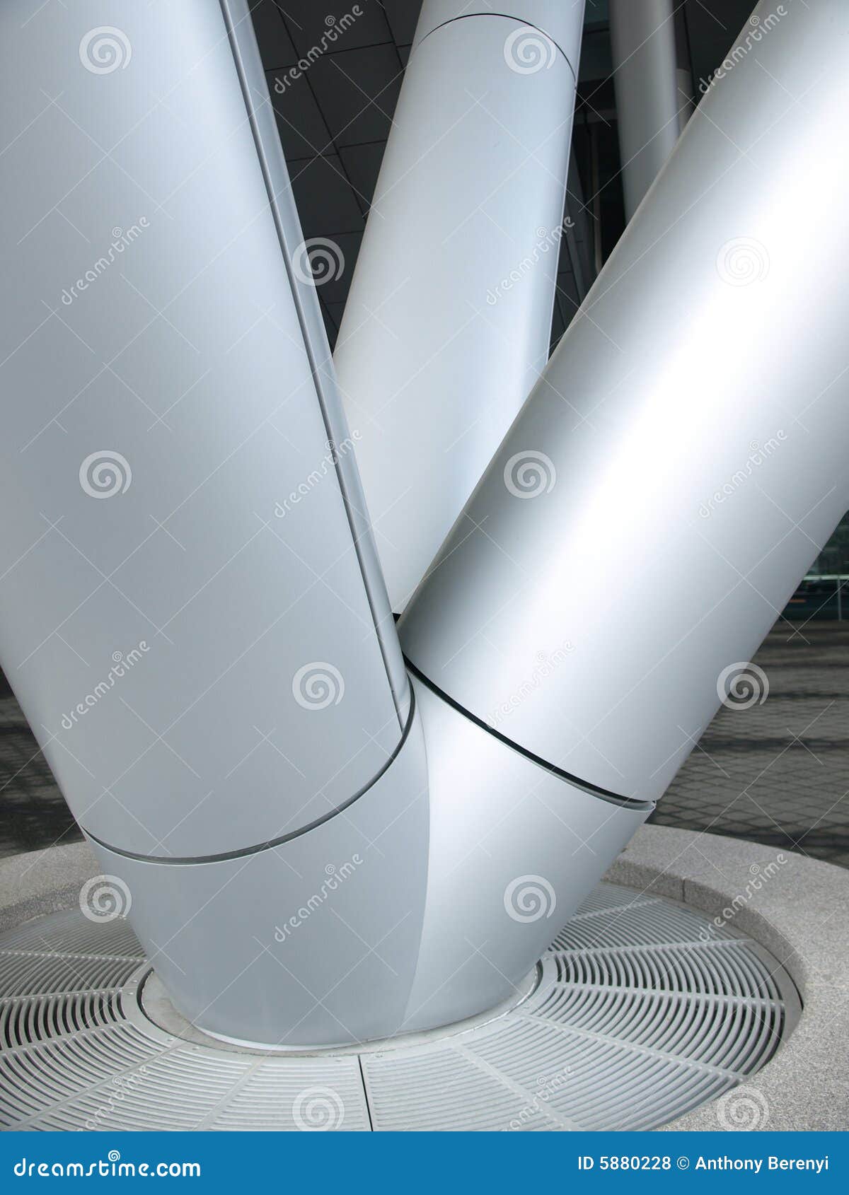 Converging Steel Structural Supports Stock Photo - Image of support ...