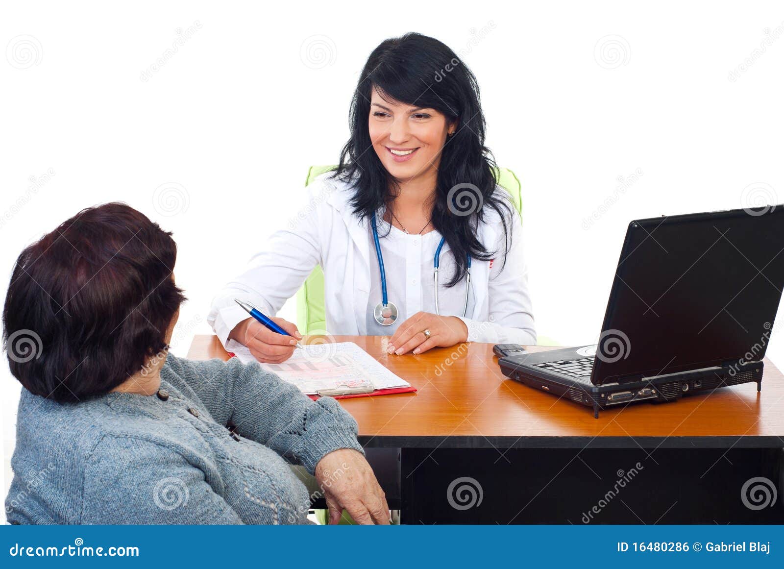 Conversación Del Doctor Con El Paciente En Cabina Foto de archivo ...