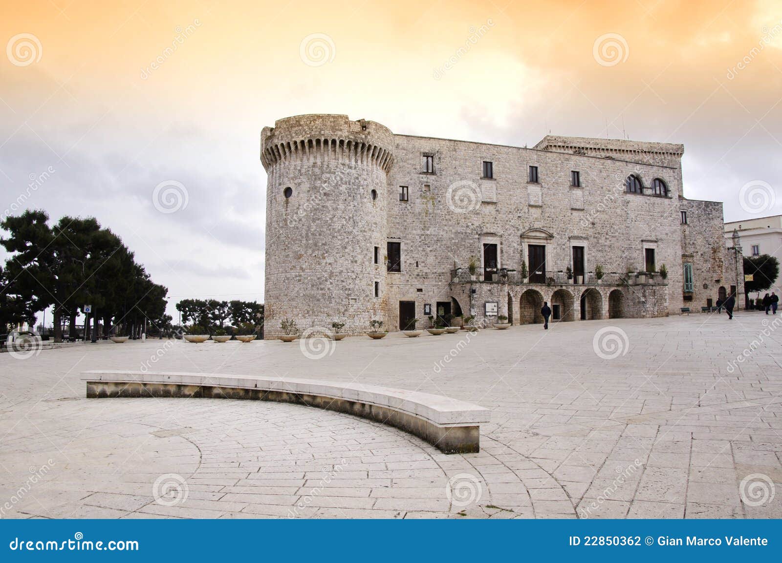 Conversano castle stock photo. Image of sunset, outdoors - 22850362