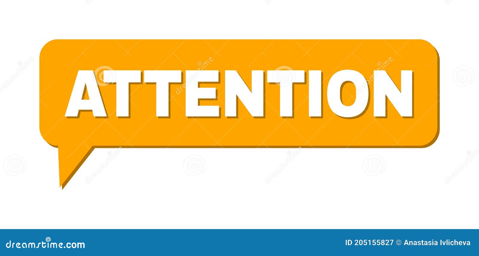 Chat ATTENTION Colored Cloud Message Stock Vector - Illustration of ...