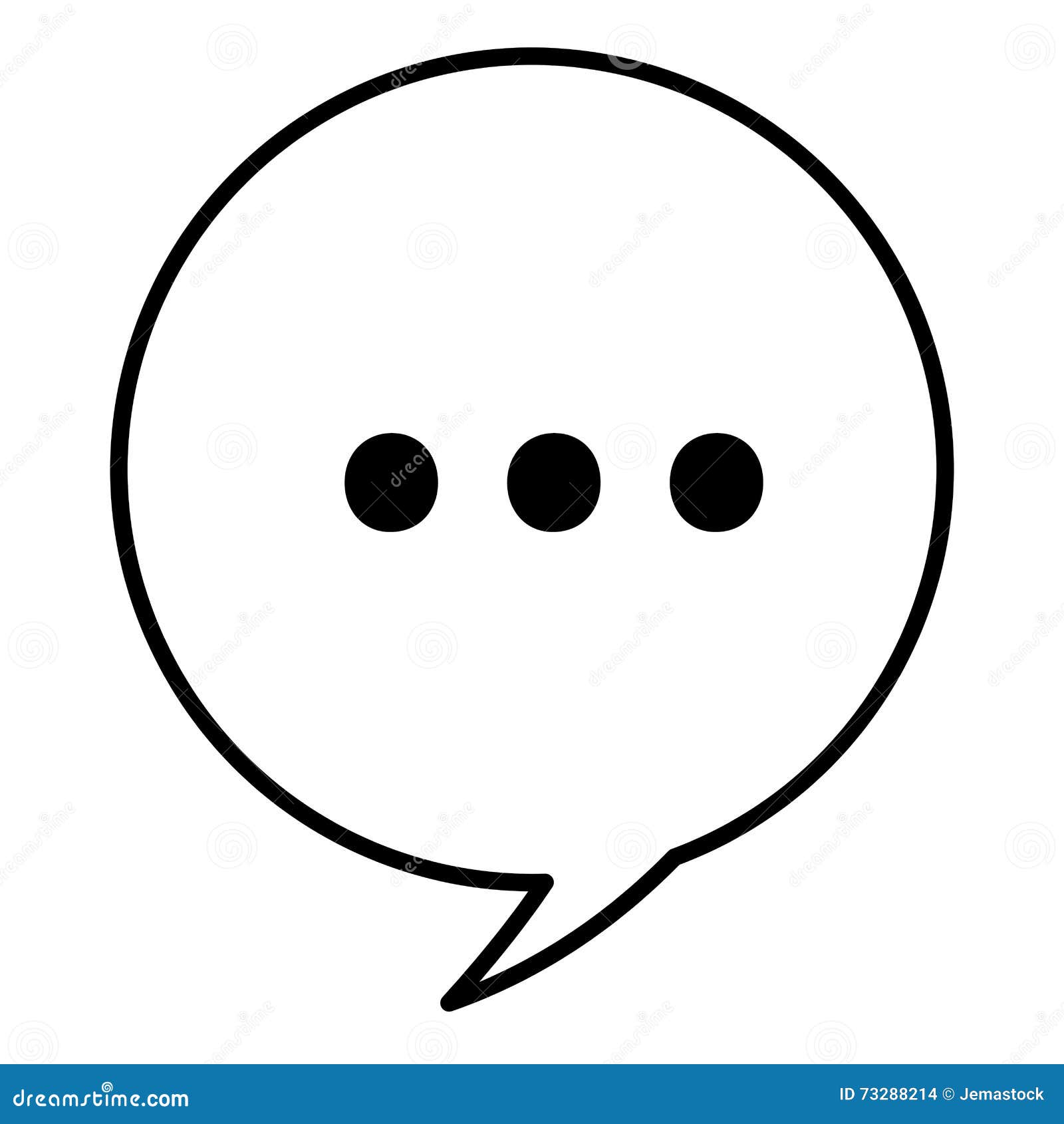 Conversation Bubble with Dots Stock Illustration - Illustration of ...