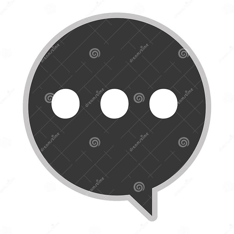 Conversation Bubble with Dots Stock Image - Image of bubble ...