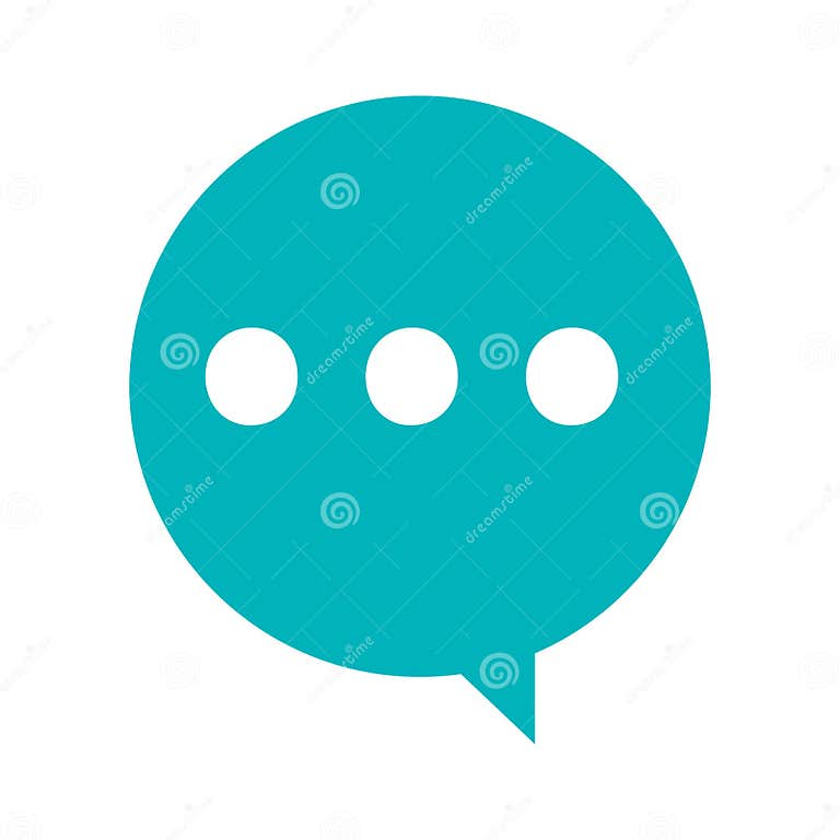 Conversation Bubble and Three Dots Stock Photo - Image of greeting ...