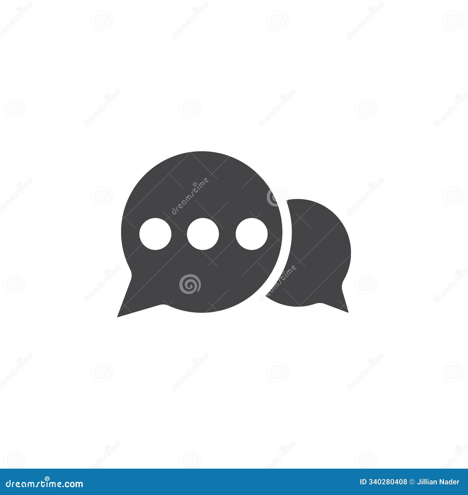Conversation Chat Icon Simple Vector Symbol Stock Vector - Illustration ...