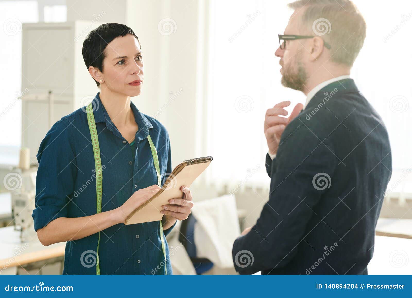 Conversation with client stock photo. Image of profession - 140894204