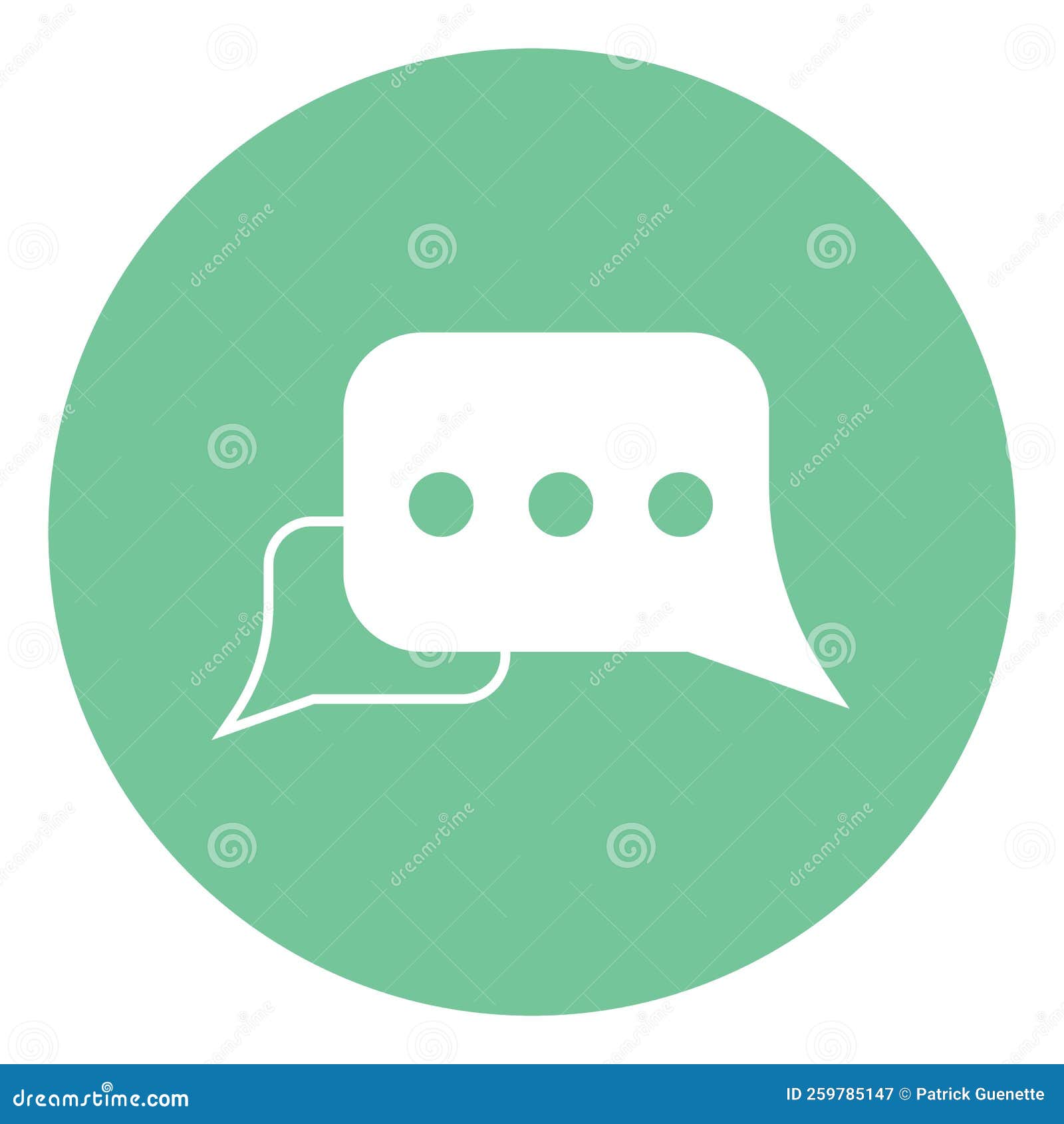 Conversation cloud, icon stock vector. Illustration of sign - 259785147