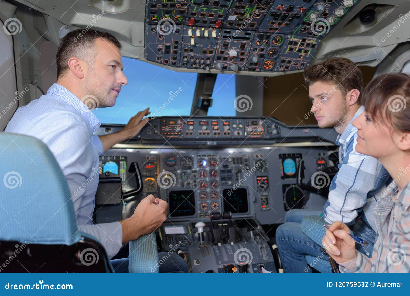 Conversation in the Cockpit Stock Photo - Image of tour, interior ...