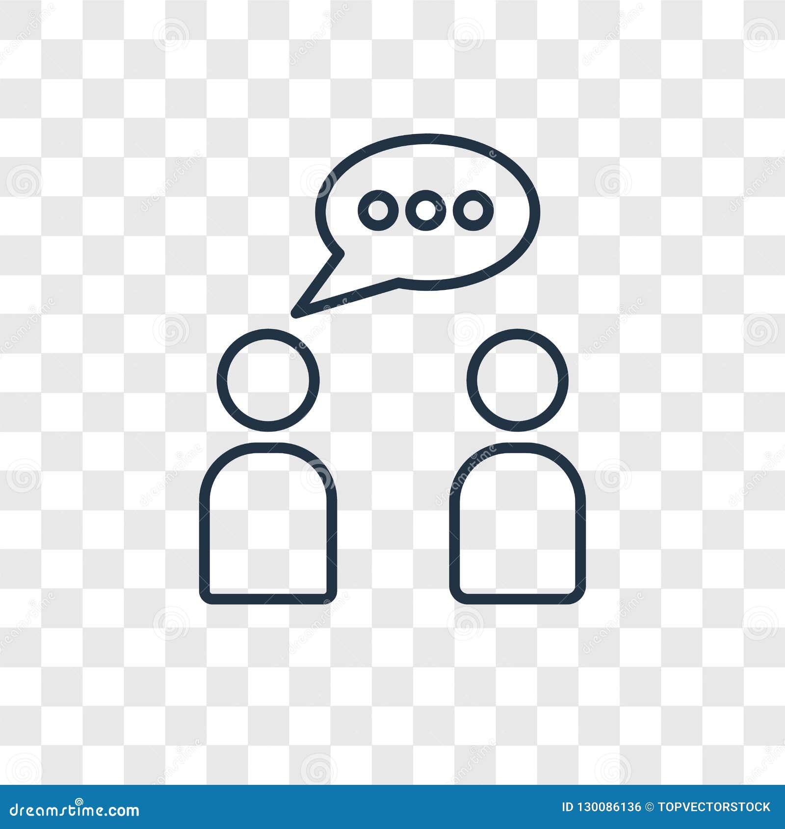 Conversation Concept Vector Linear Icon Isolated on Transparent Stock ...