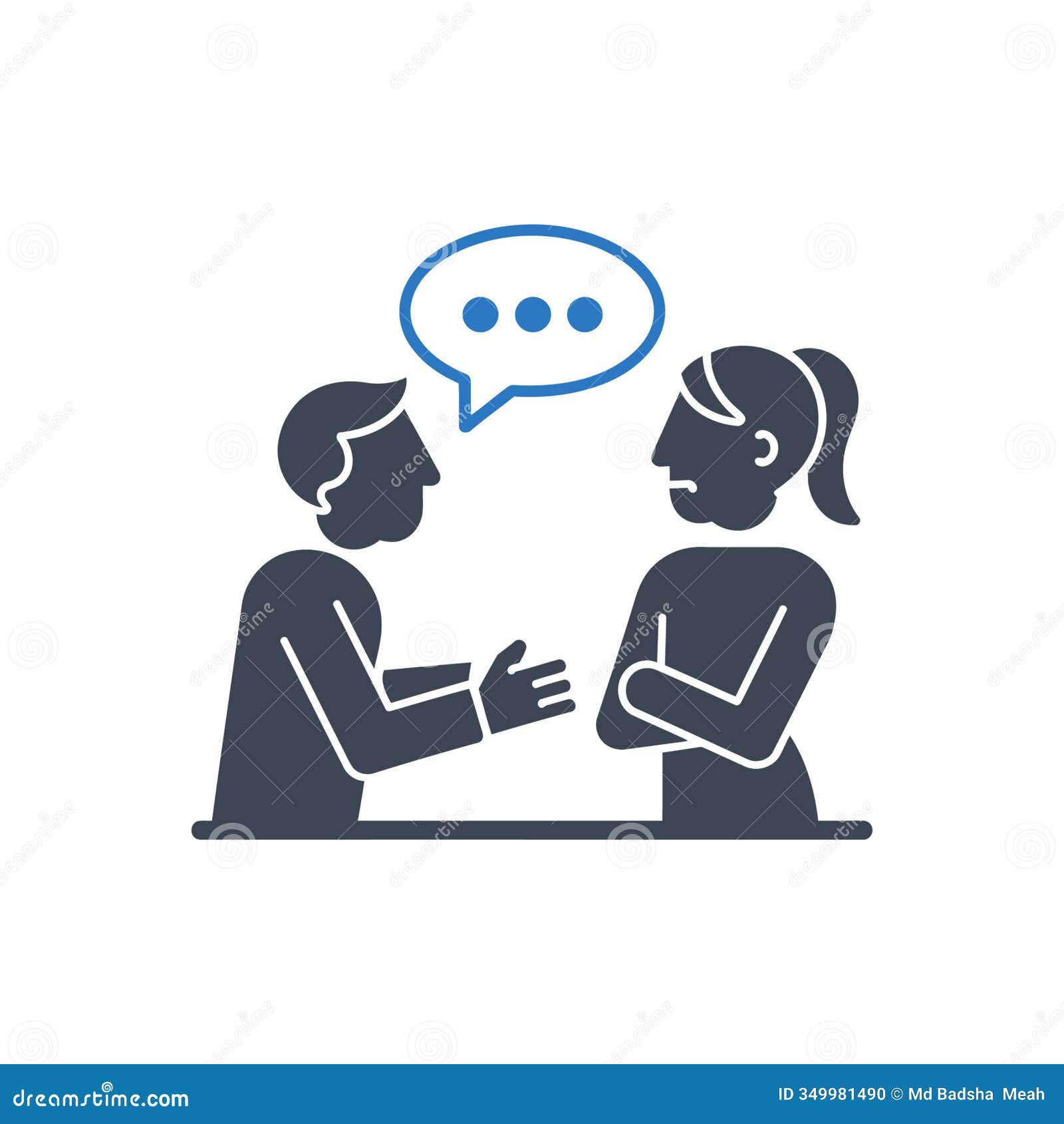 Conversation Conflict Icon stock illustration. Illustration of talk ...