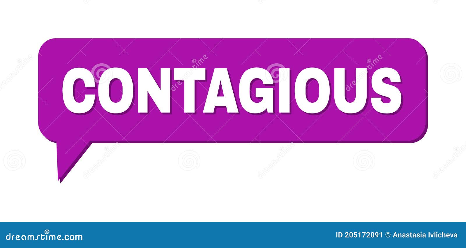 Conversation CONTAGIOUS Colored Bubble Message Stock Vector ...