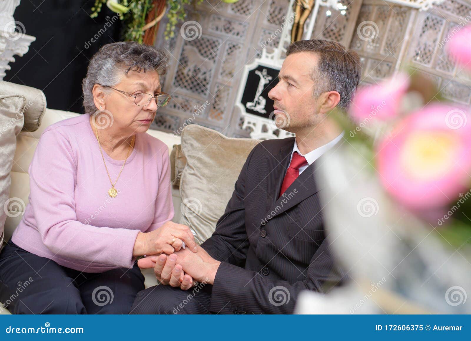Conversation with a Counselor Stock Image - Image of client, support ...