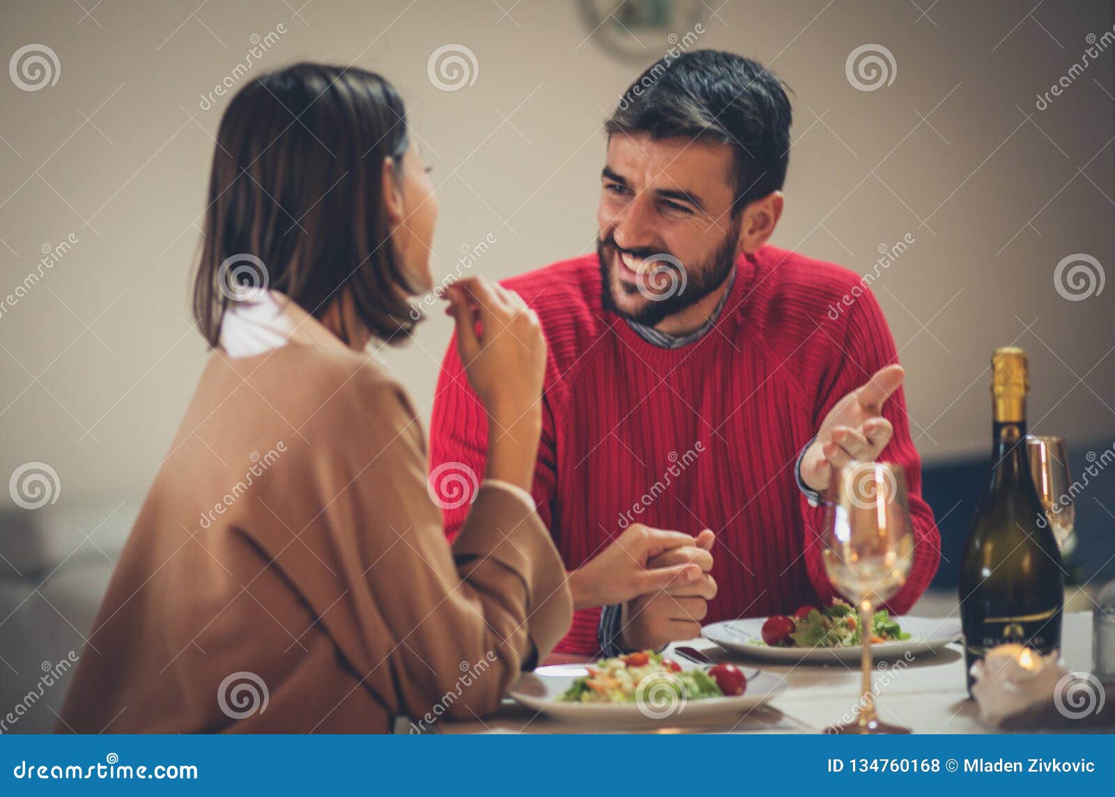 Conversation with dinner stock photo. Image of copy - 134760168