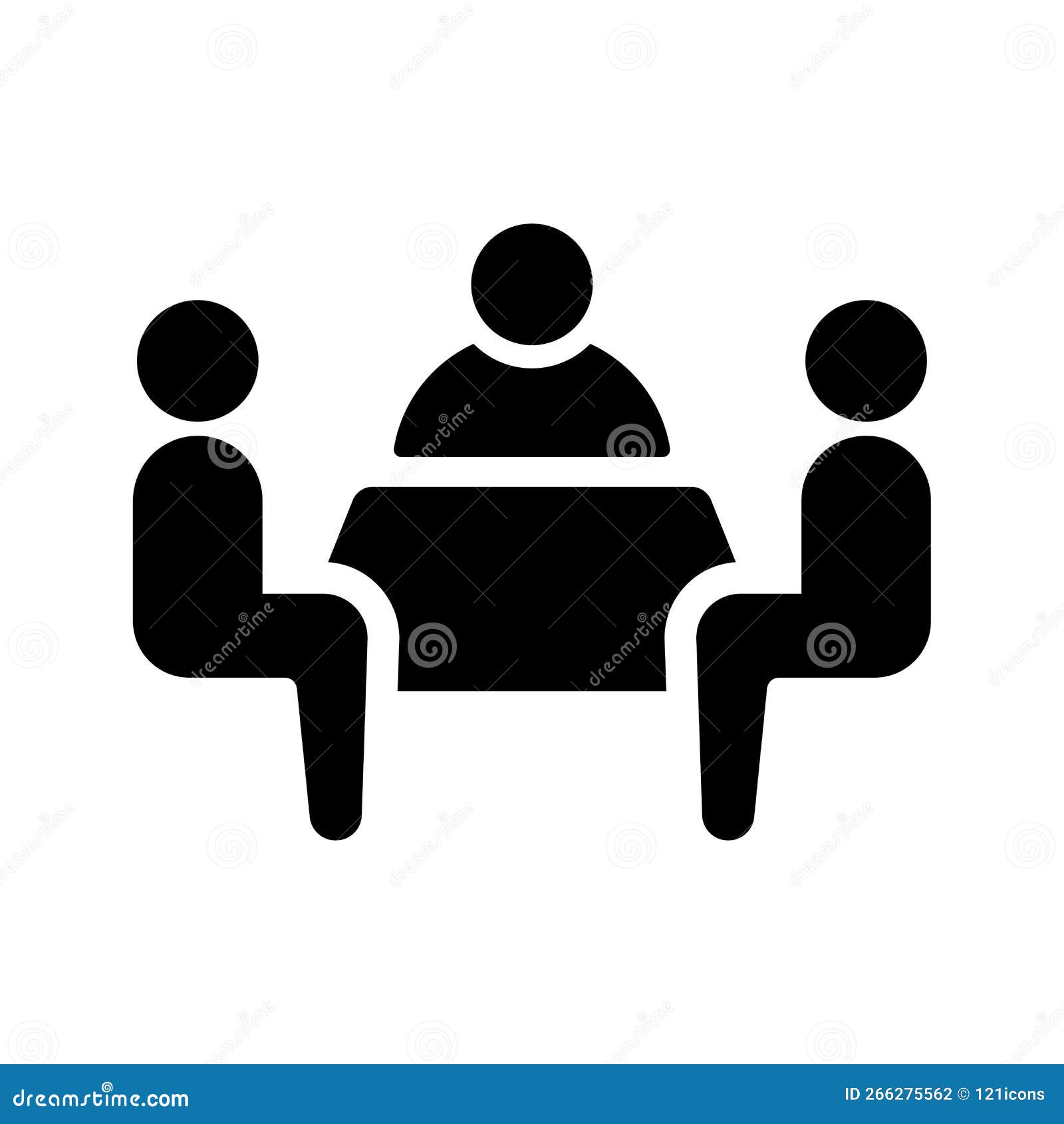 Conversation, Discussion, Meeting Icon. Black Vector Graphics Stock ...