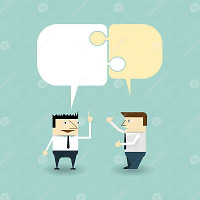 Conversation Exchange between Two Businessmen Stock Vector ...