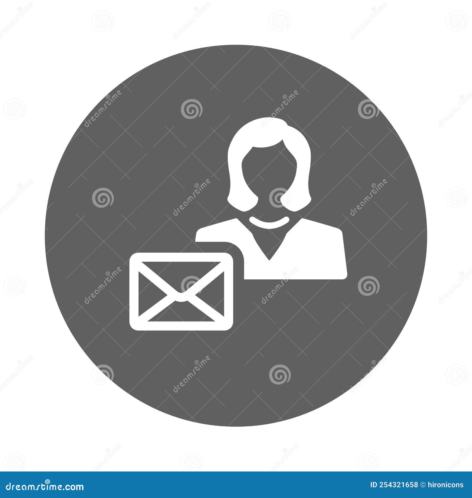 Conversation, Female, Message Icon. Gray Vector Graphics Stock ...
