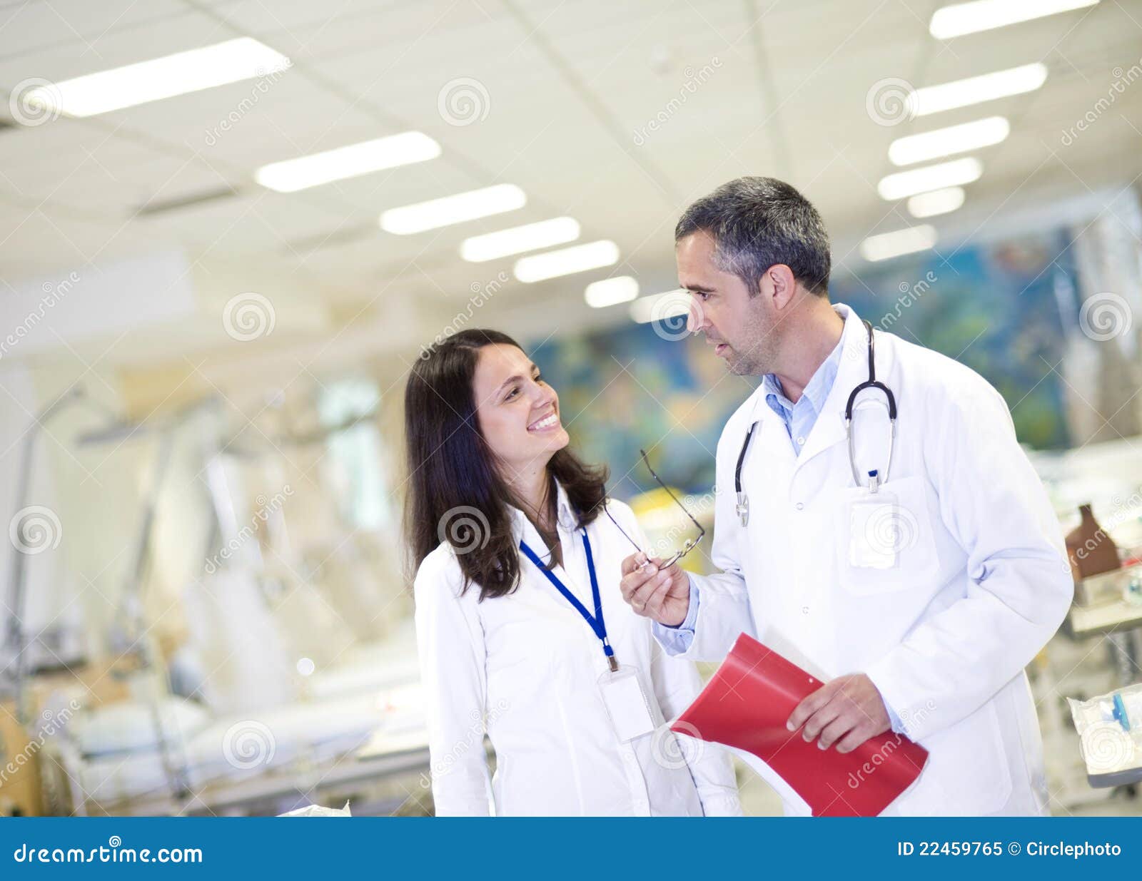 Conversation in the Hospital Stock Image - Image of stethoscope ...
