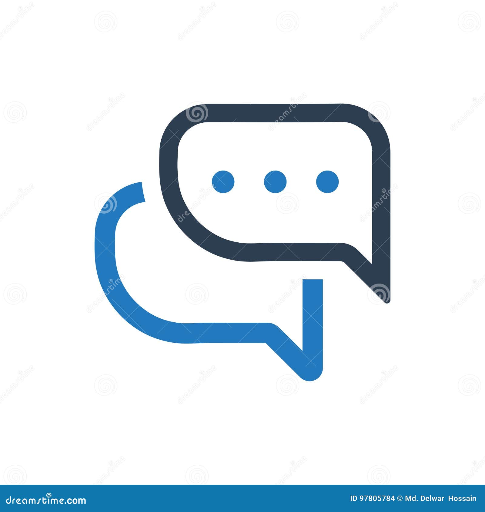 Conversation Icon stock vector. Illustration of dialogue - 97805784