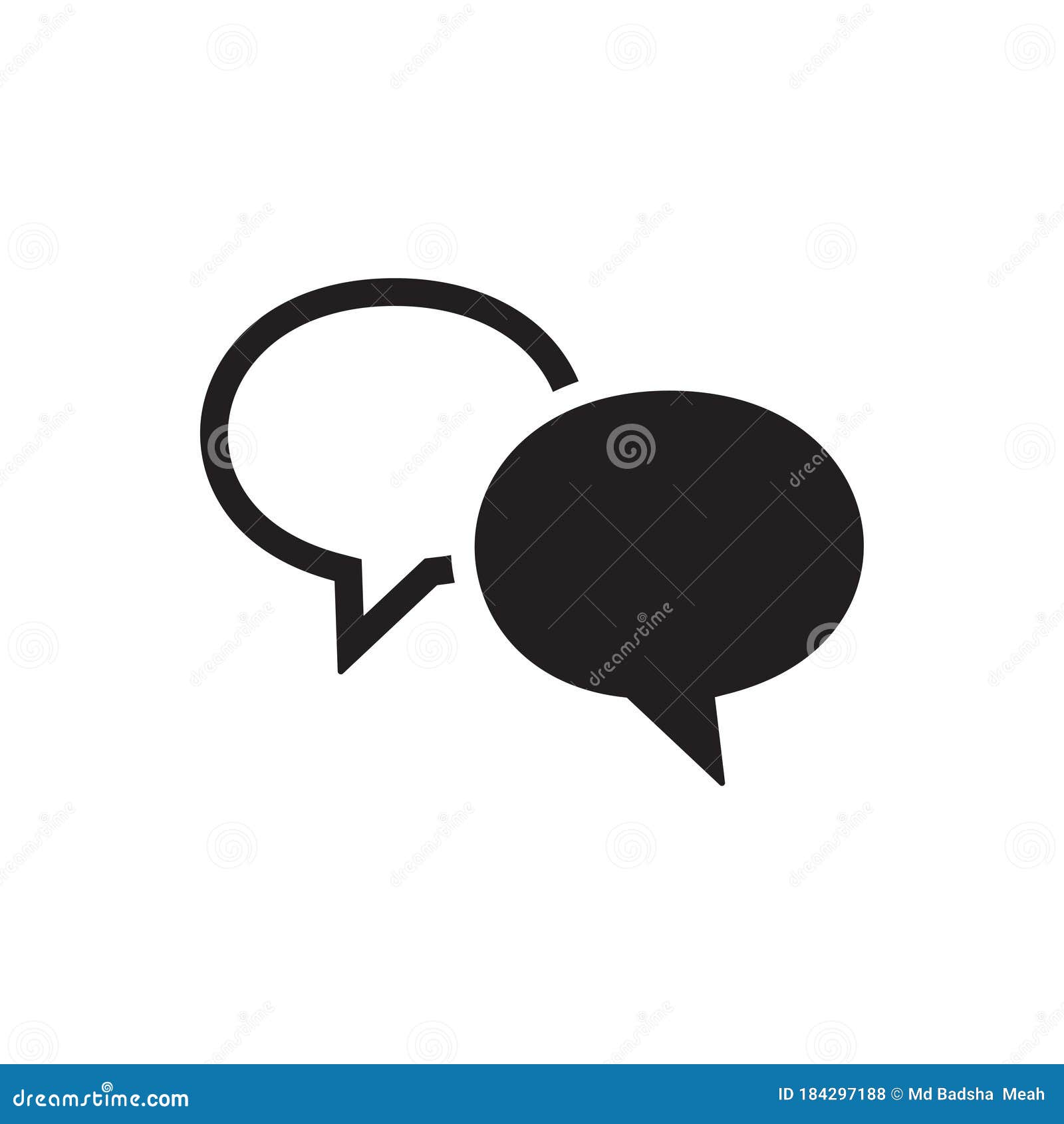 Conversation icon stock vector. Illustration of customer - 184297188