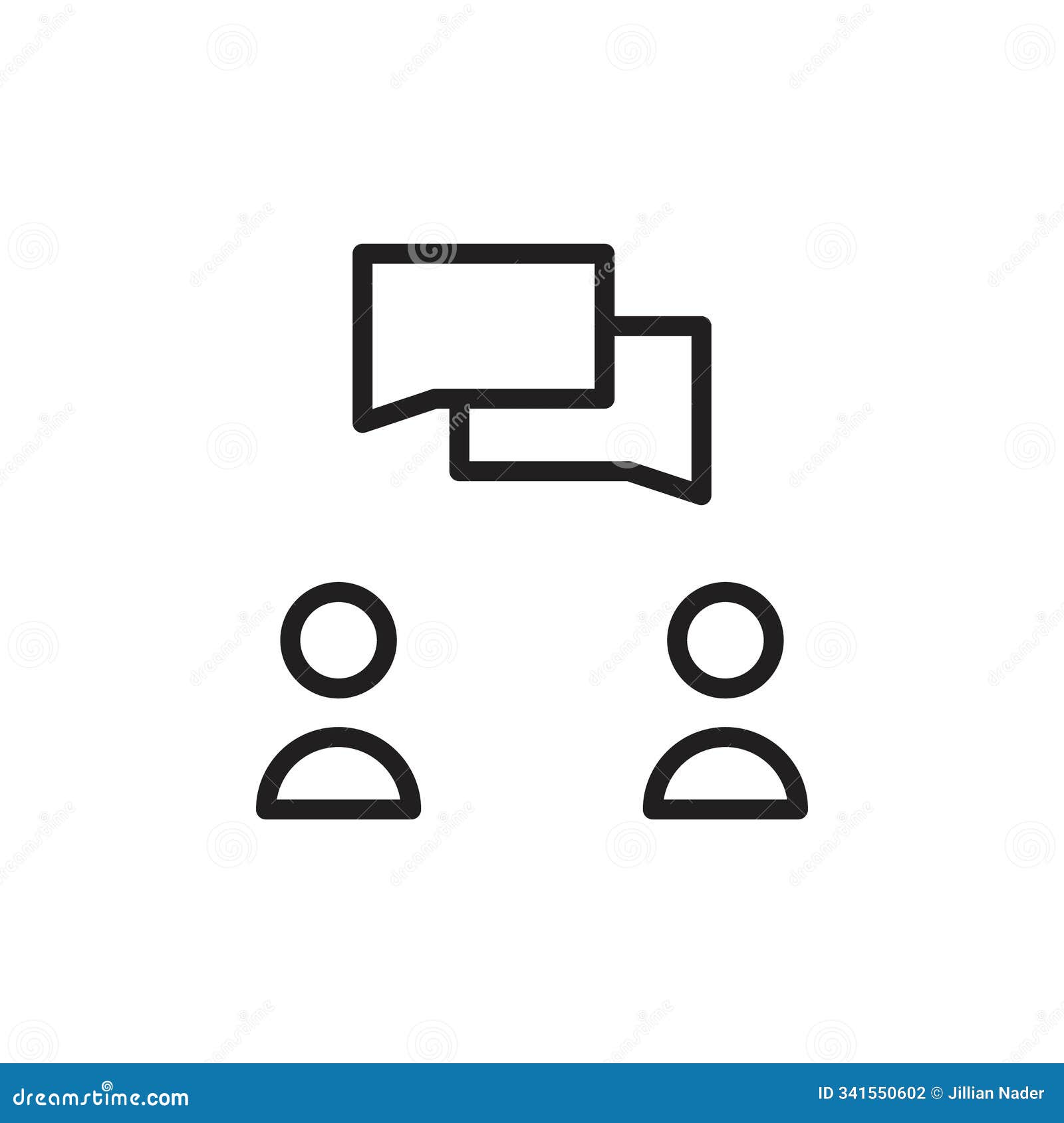 Conversation Icon Flat Line Illustration Stock Illustration ...
