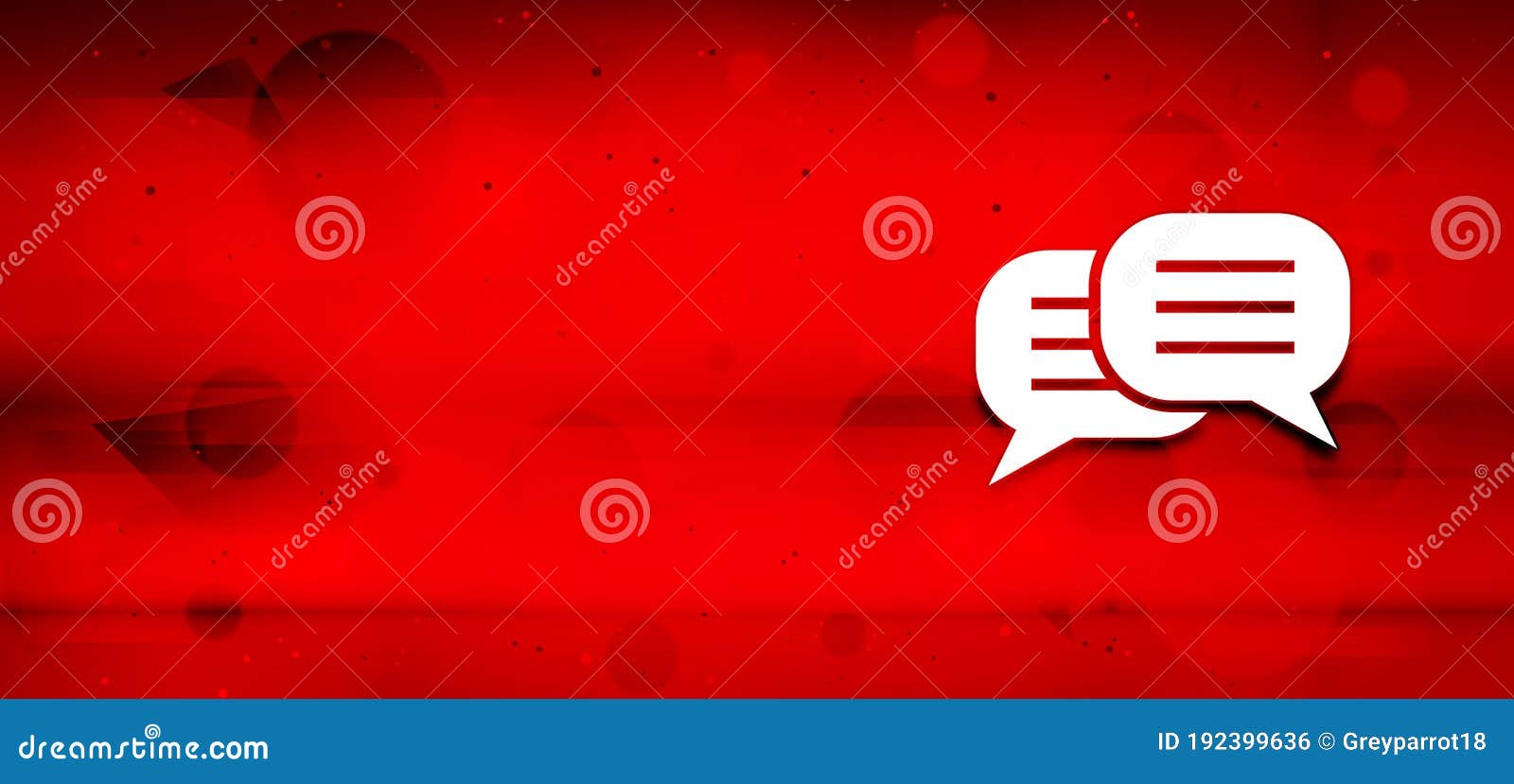 Conversation Icon Motion Art Abstract Red Banner Illustration Stock ...
