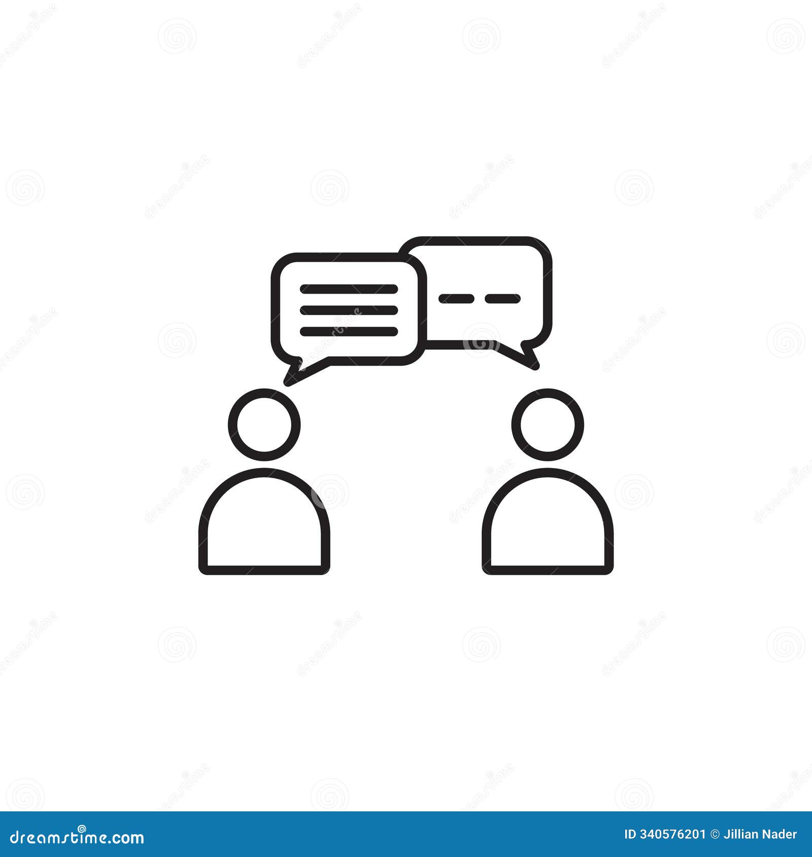 Conversation Icon Thin Line Art Isolated Stock Vector - Illustration of ...