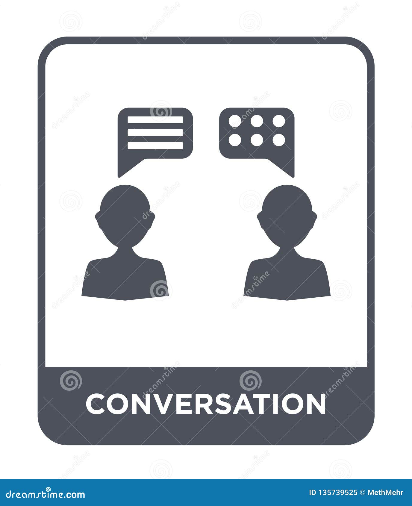Conversation Icon in Trendy Design Style. Conversation Icon Isolated on ...