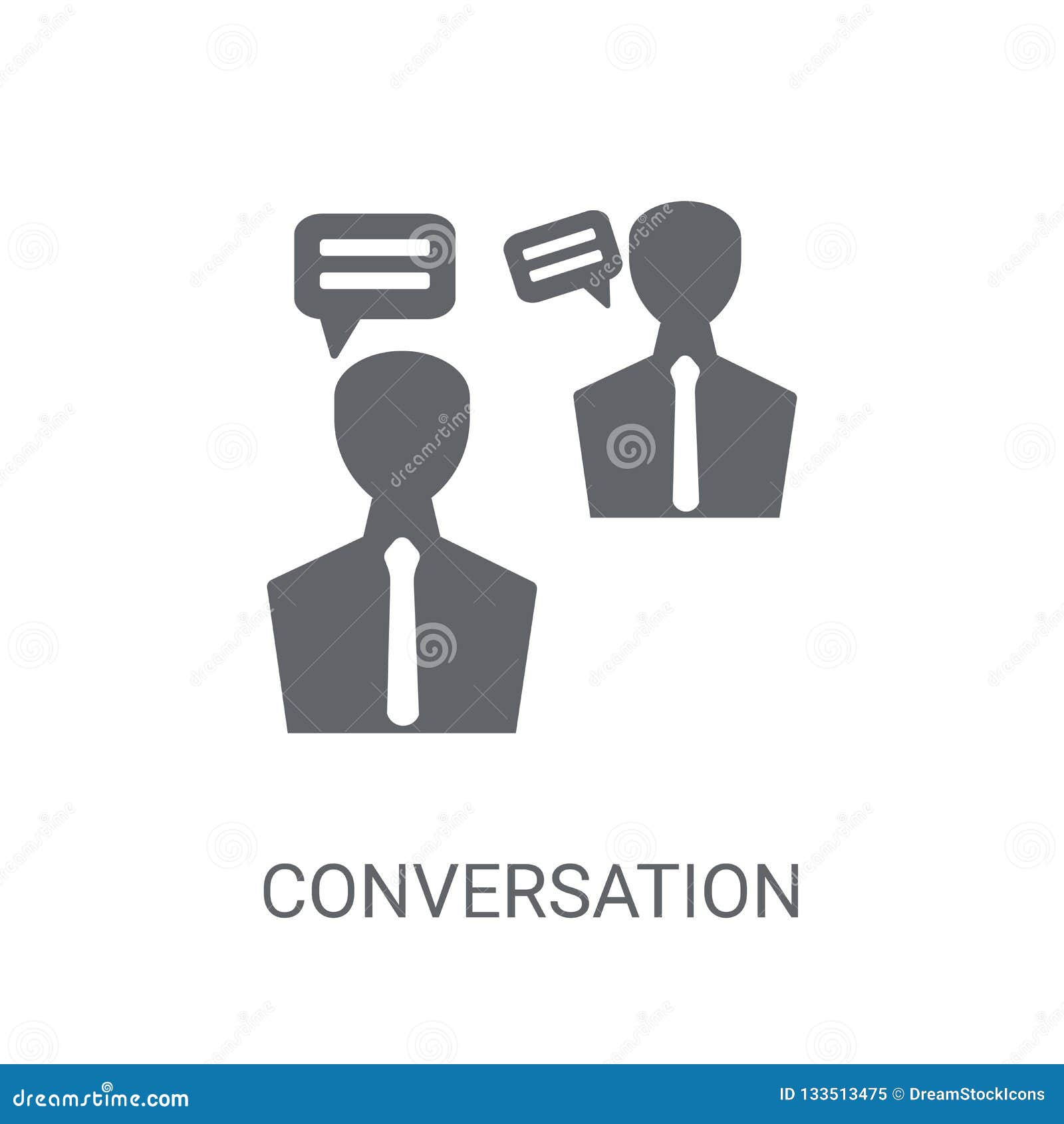 Conversation Icon. Trendy Conversation Logo Concept on White Bac Stock ...