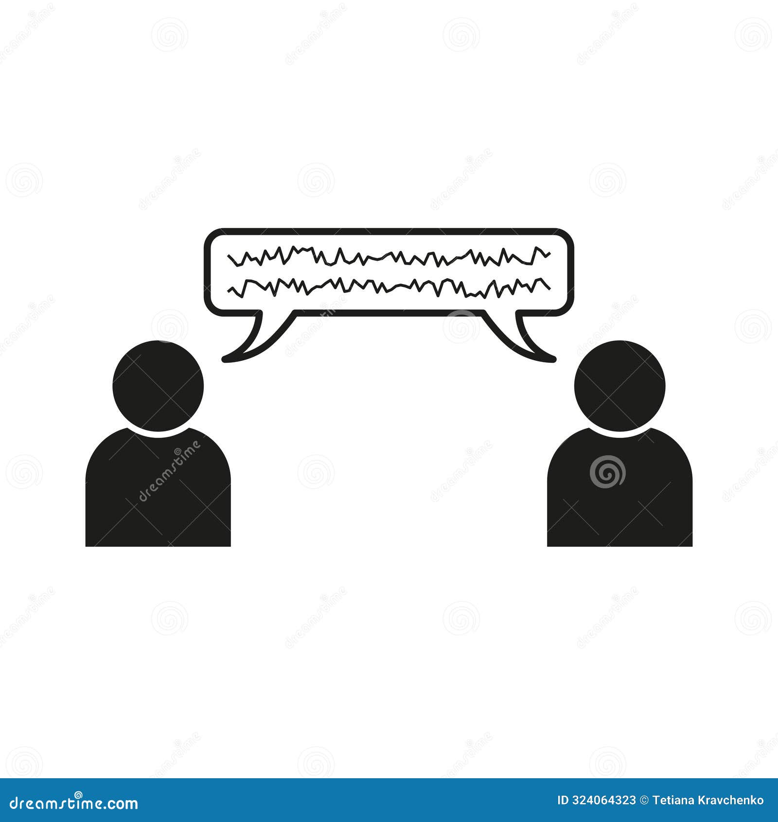 Conversation Icon. Two People Talking. Speech Bubble Design. Simple ...