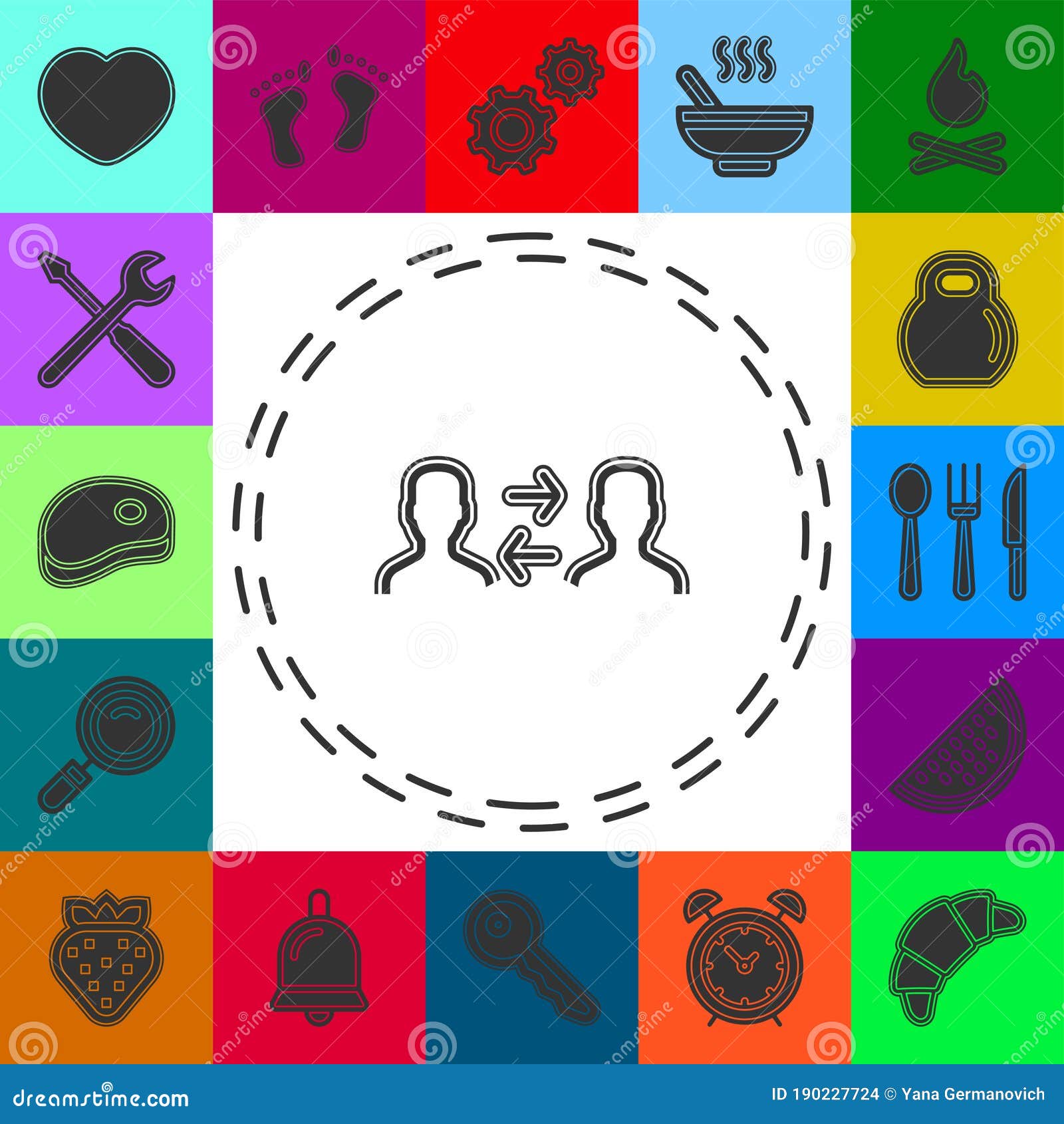 Conversation Icon - Vector Communication Icon. People Talk Sign and ...