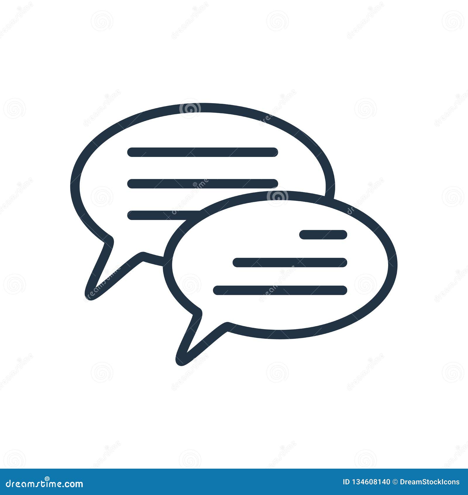 Conversation Icon Vector Isolated on White Background, Conversation ...