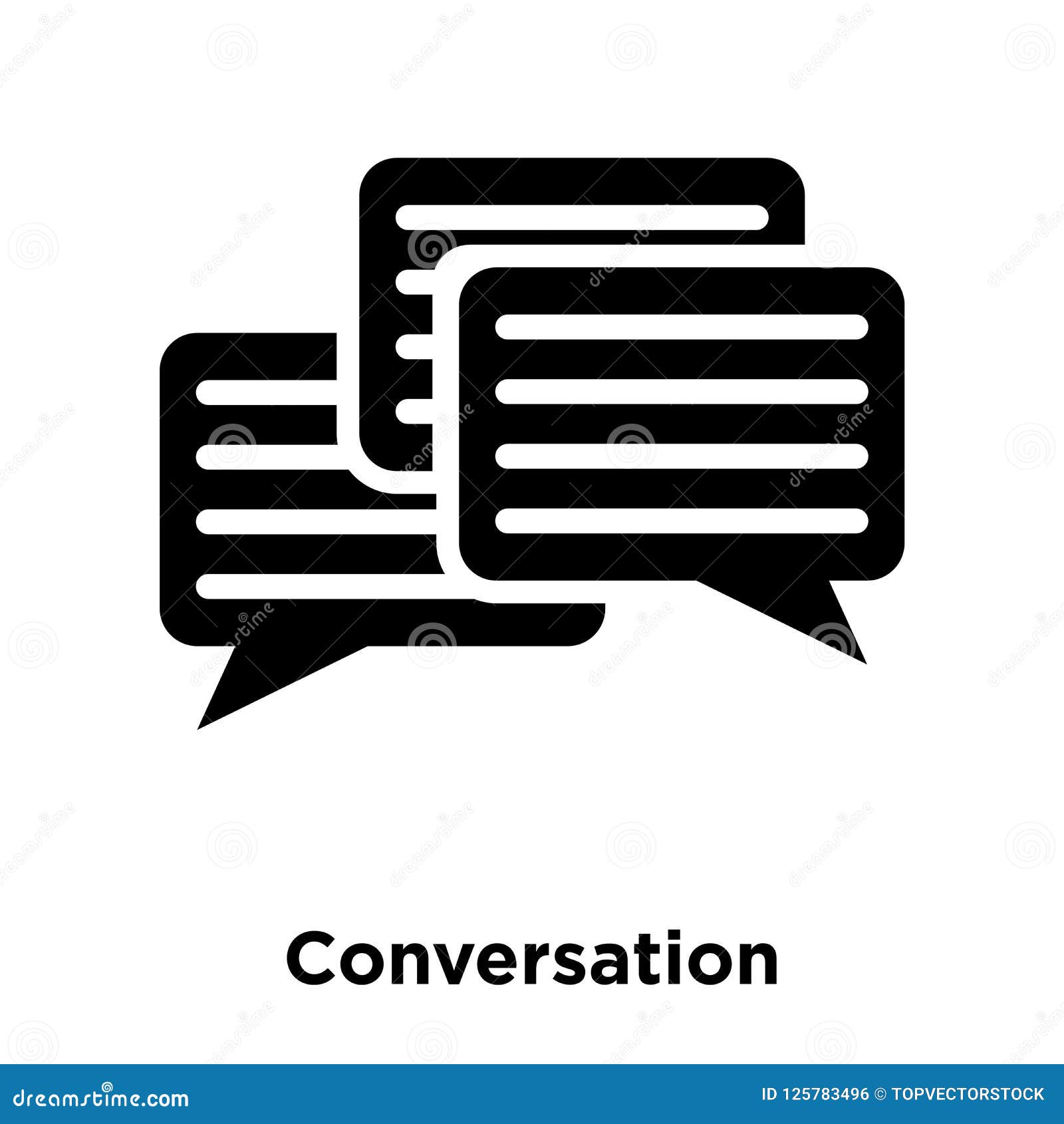 Conversation Icon Vector Isolated on White Background, Logo Concept of ...