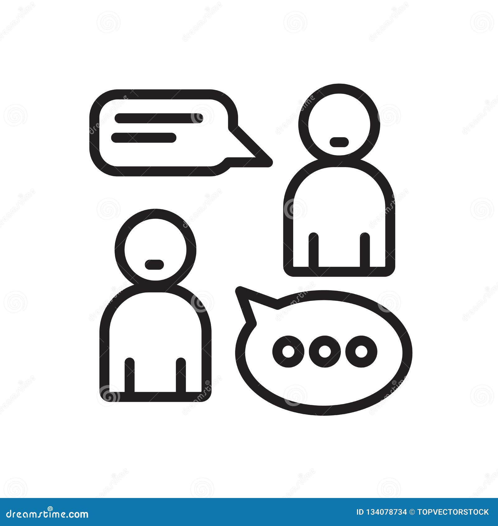 Conversation Icon Vector Isolated on White Background, Conversation ...