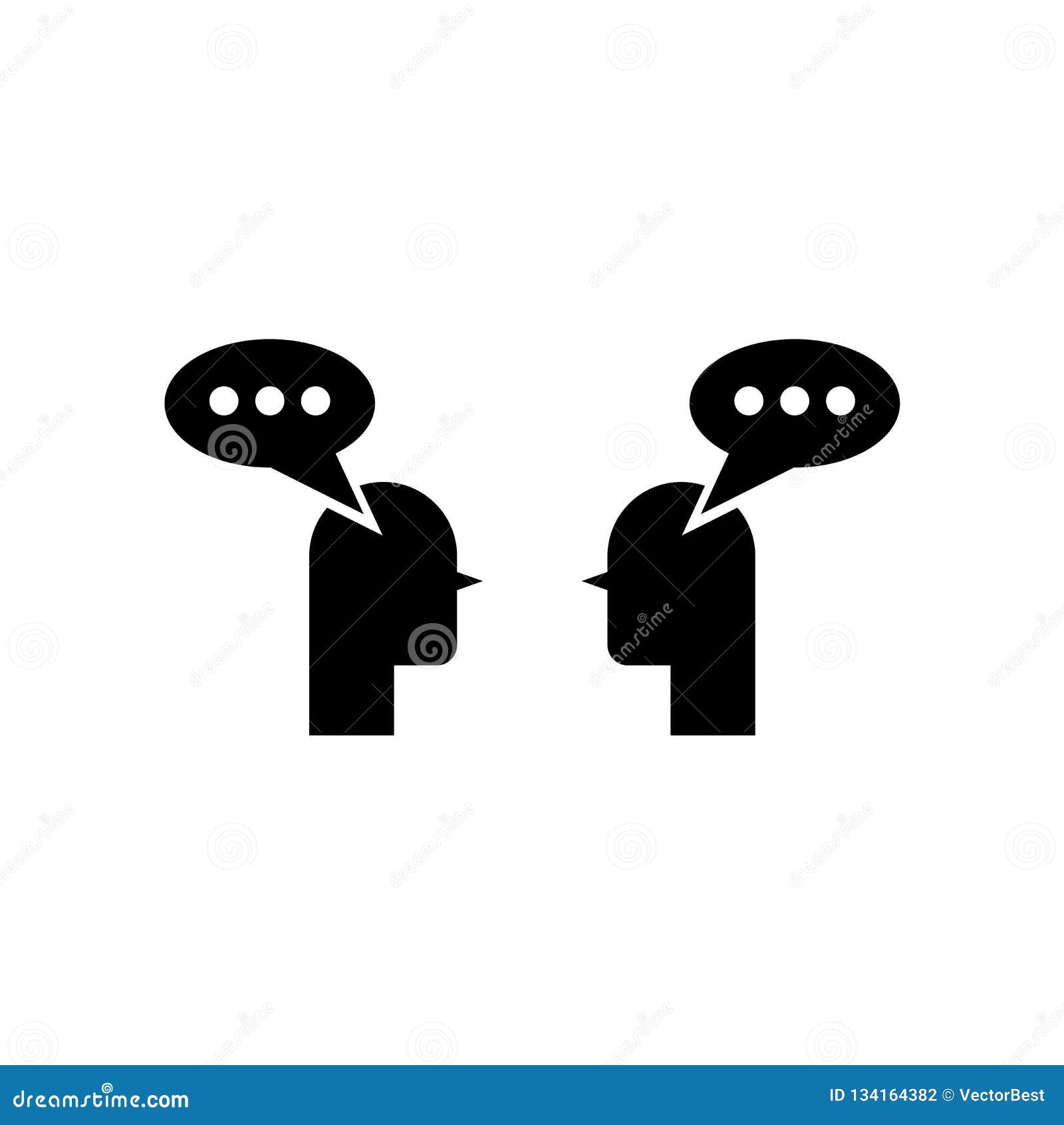 Conversation Icon Vector Sign and Symbol Isolated on White Background ...