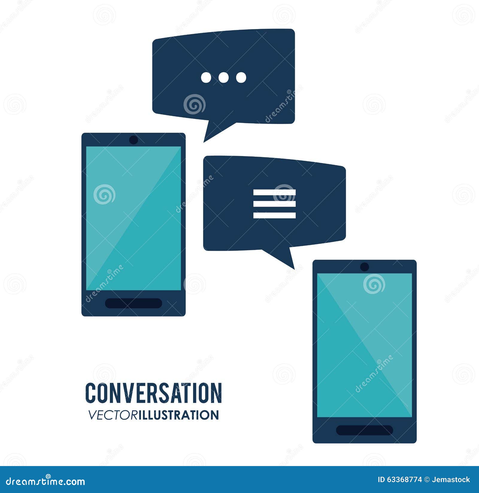 Conversation icons design stock vector. Illustration of connect - 63368774