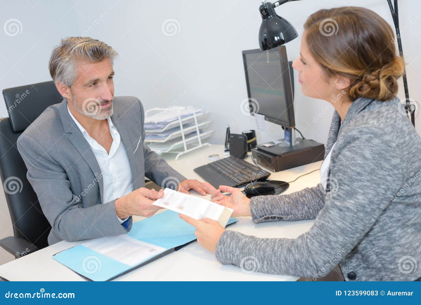 Conversation Inside the Office Stock Image - Image of branch ...