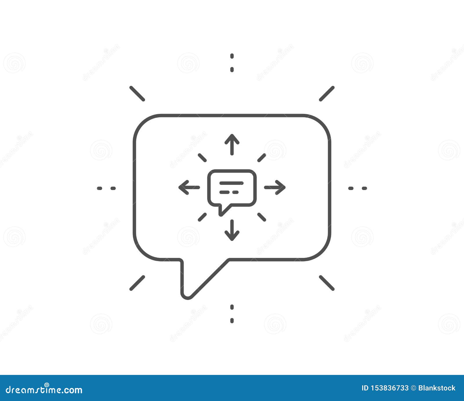 Conversation Line Icon. Chat Messages or SMS. Vector Stock Vector ...