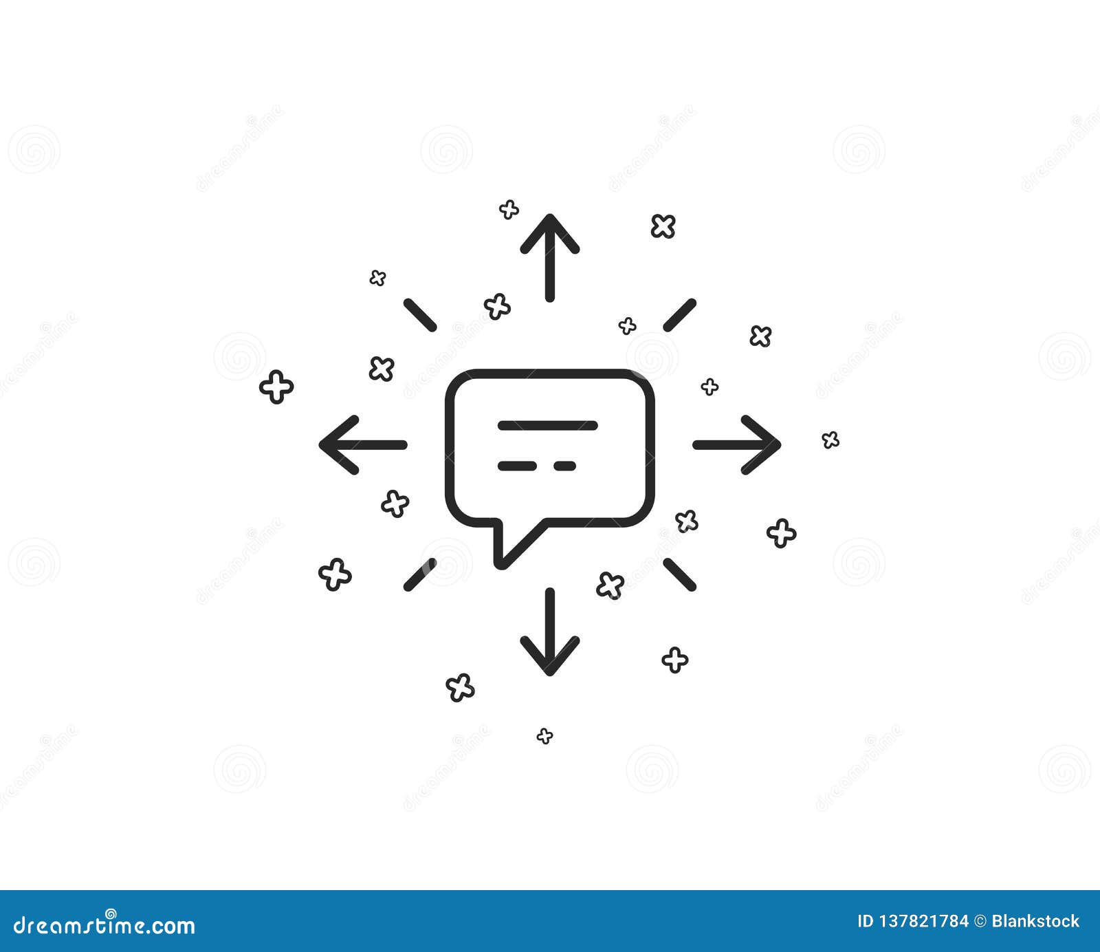 Conversation Line Icon. Chat Messages or SMS. Vector Stock Vector ...