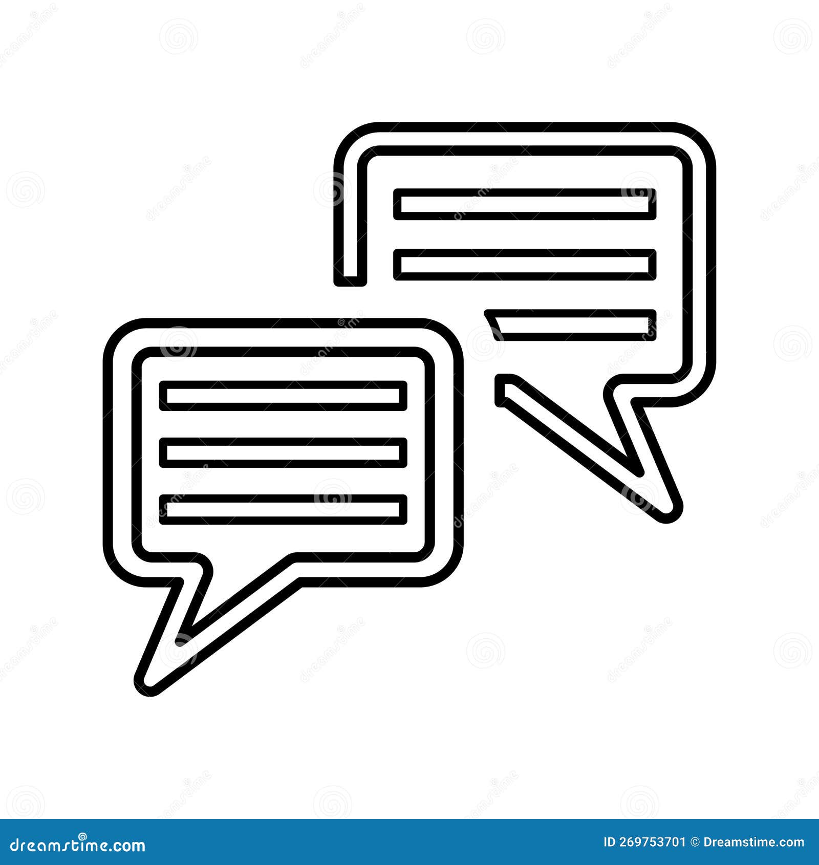 Conversation Line Icon. Outline Design Stock Illustration ...