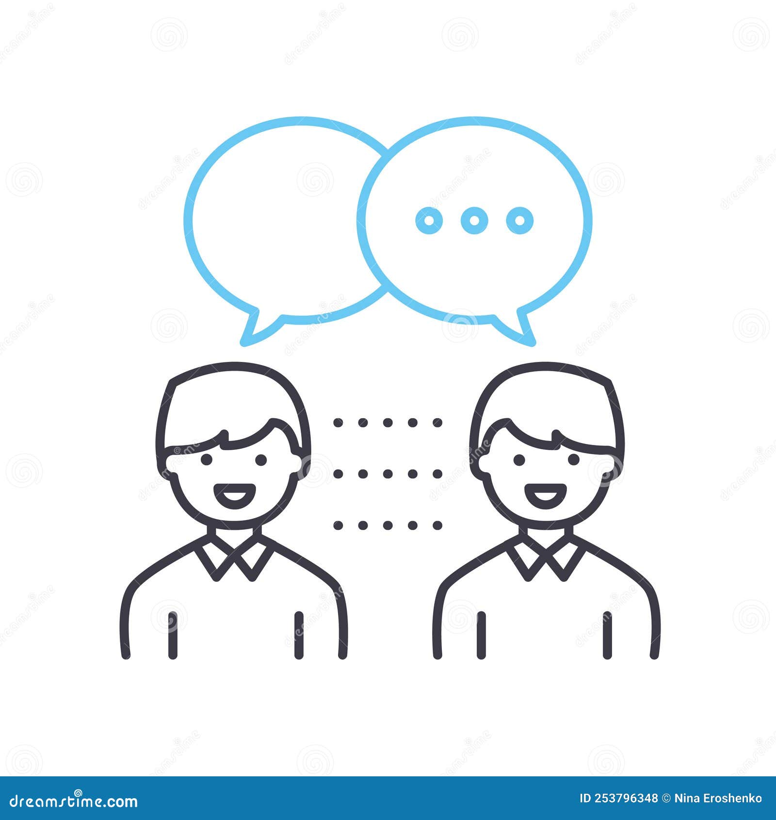 Conversation Line Icon, Outline Symbol, Vector Illustration, Concept ...