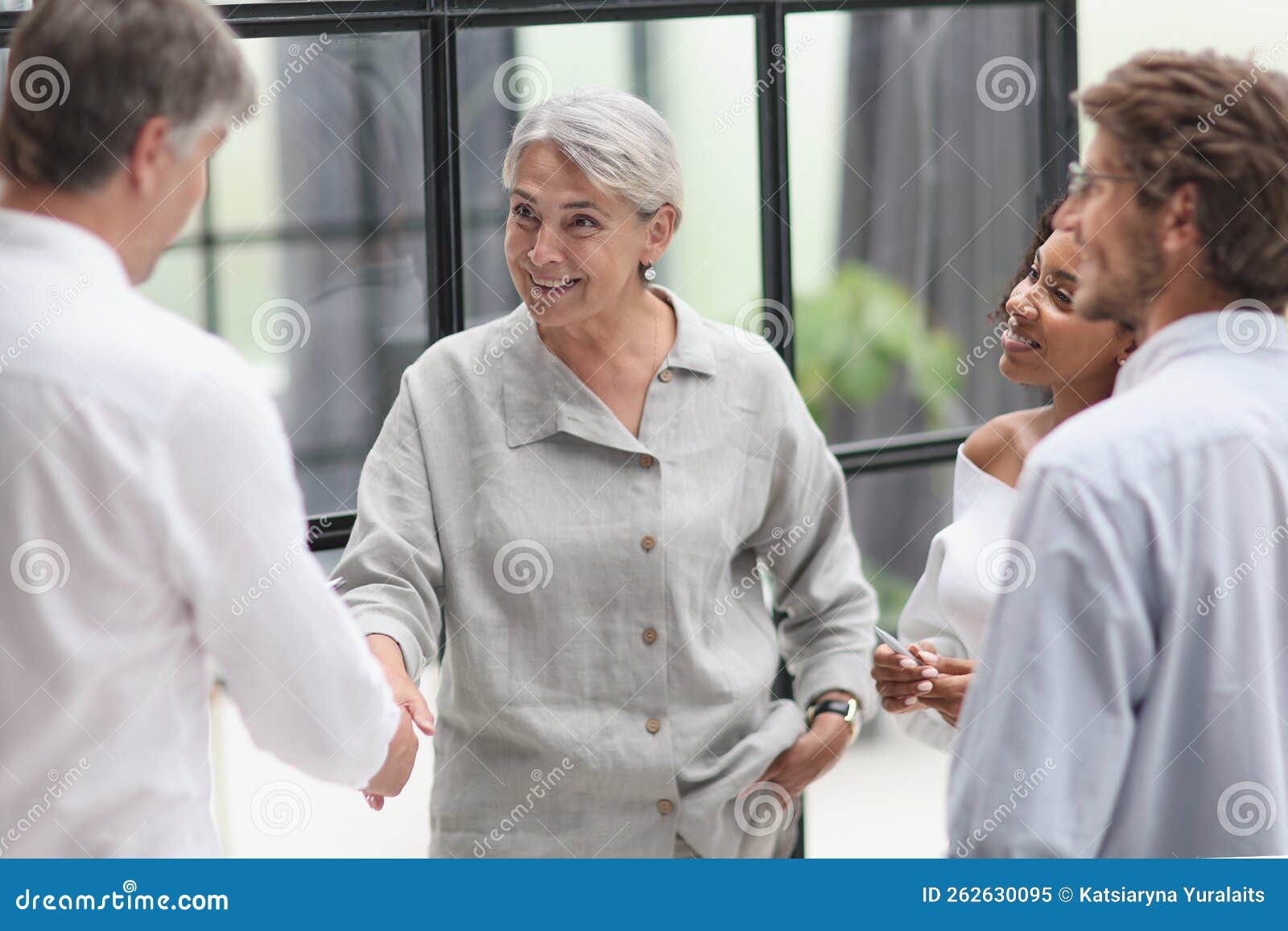 Conversation between Managers and Employees in the Office Stock Image ...