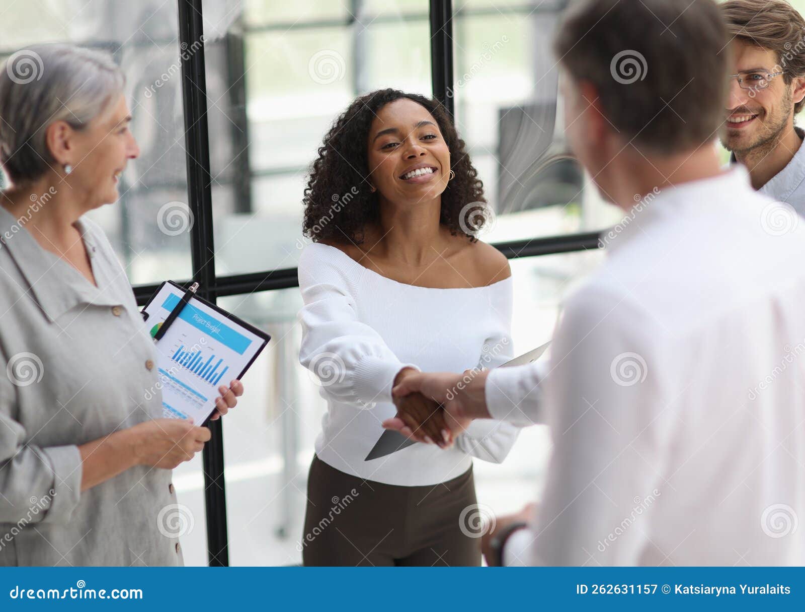 Conversation between Managers and Employees in the Office Stock Image ...