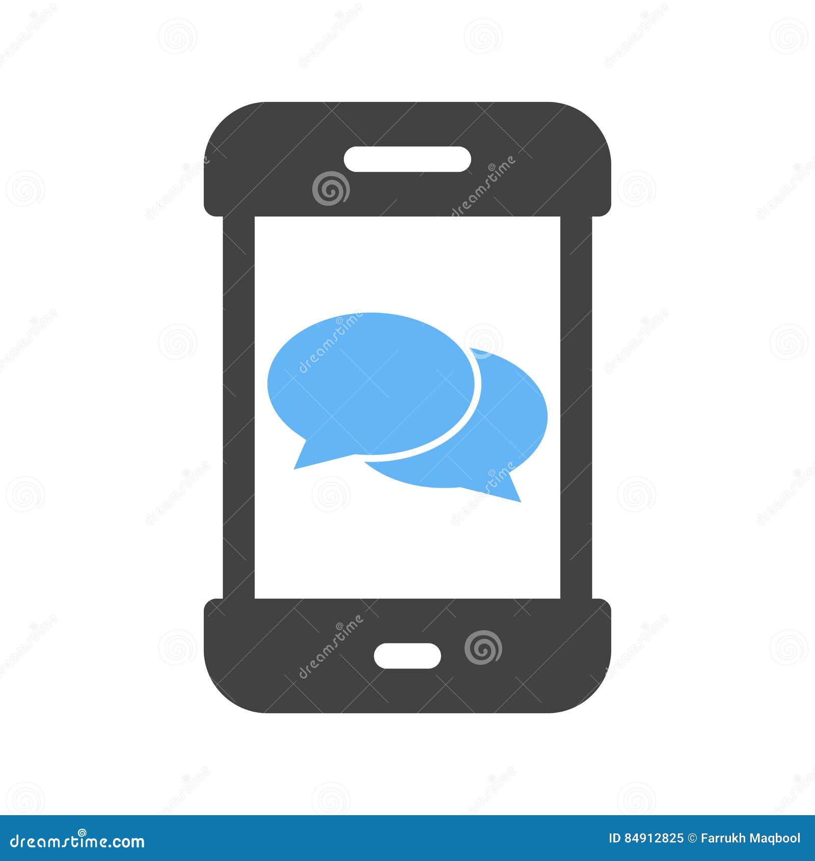 Conversation stock vector. Illustration of smartphone - 84912825