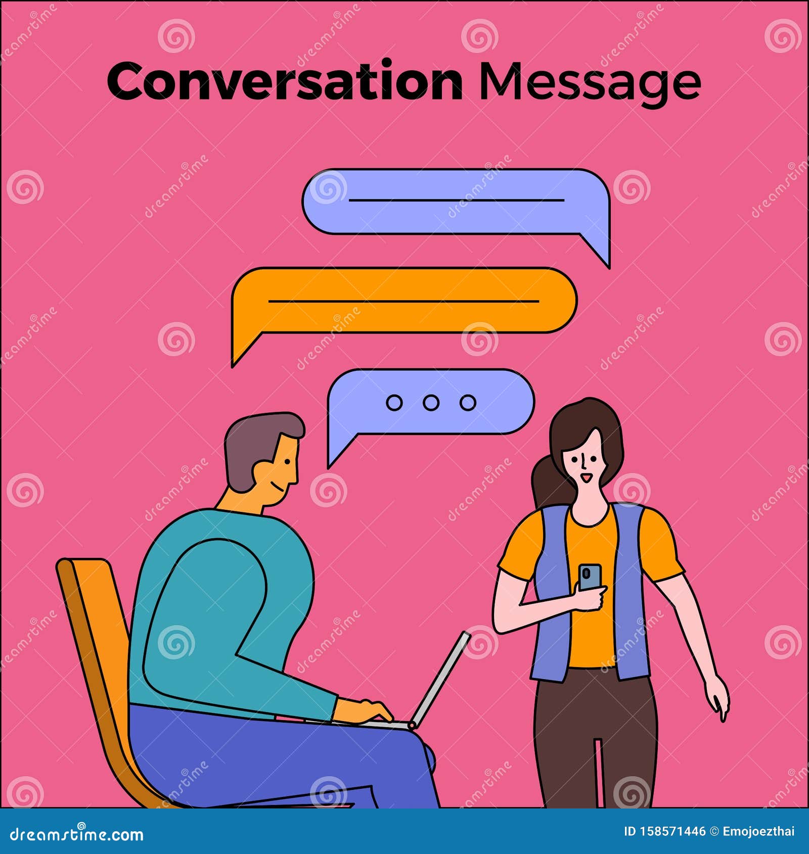 Conversation Message People Stock Vector - Illustration of chat ...