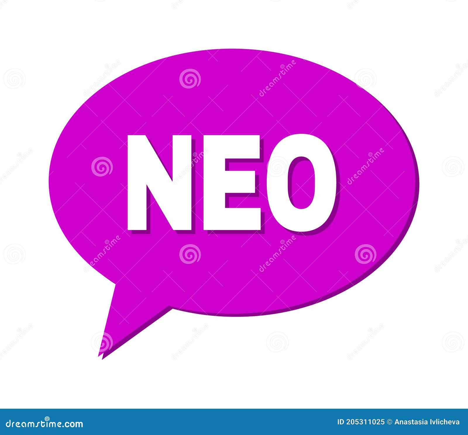 Conversation NEO Colored Cloud Message Stock Vector - Illustration of ...